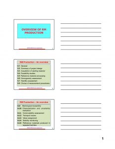ISO 17034 S5 OVERVIEW OF RM PRODUCTION ISO GUIDE 35 - International ...