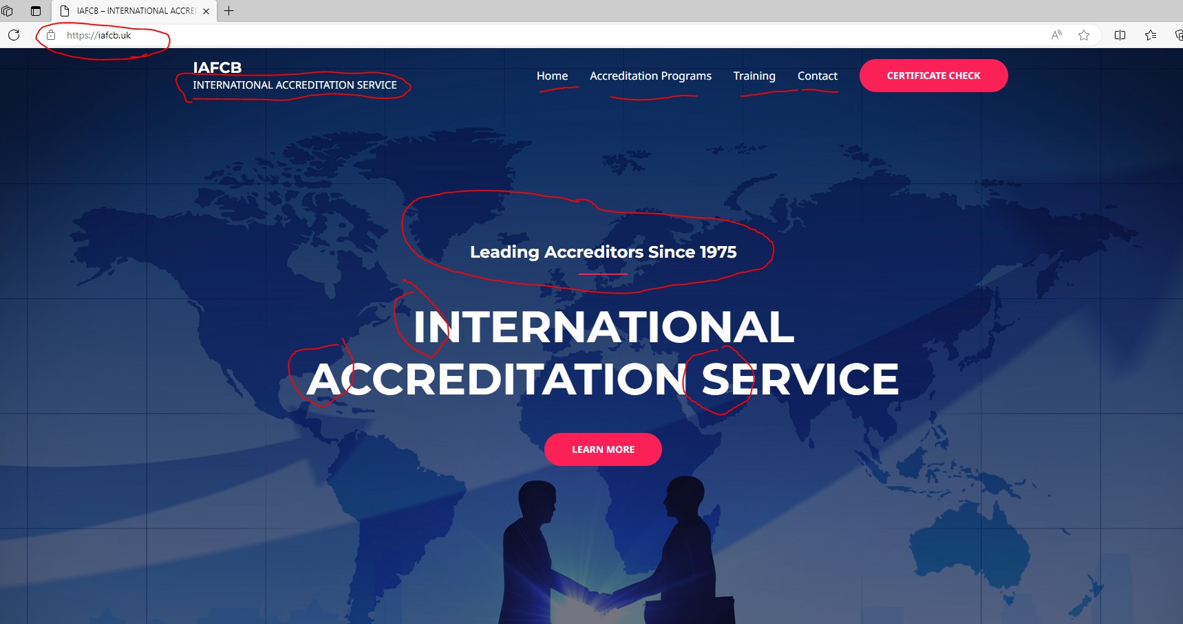 IAFCB Violation of IAS Copyright - International Accreditation Service ...